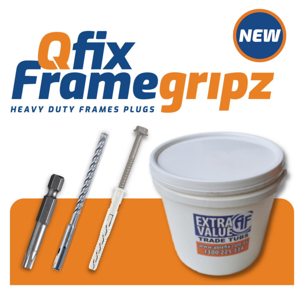 Trade Tub Qfix Frame-Gripz 10 x 80mm Galvanised - Tub of 100 | Ablefix