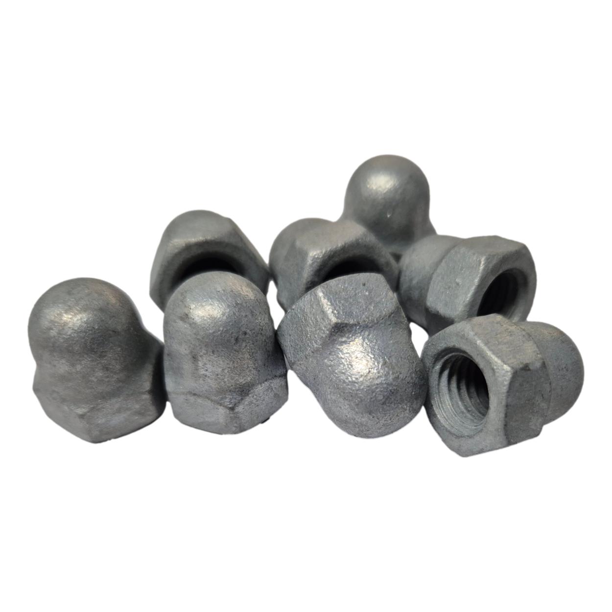 Nuts - Dome Galvanised M10 - Box Qty: 100 | Ablefix