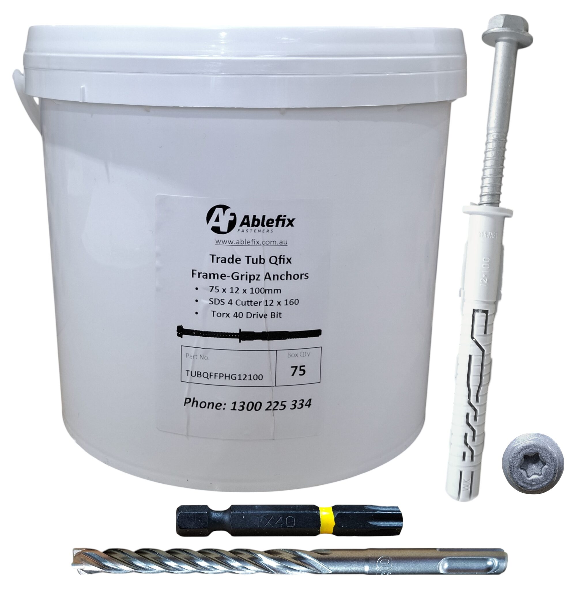Trade Tub Qfix Frame-Gripz 12 x 100mm Galvanised - Tub of 75 | Ablefix